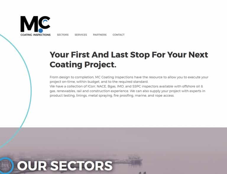 Affordable Business Website For MC Coating Inspections