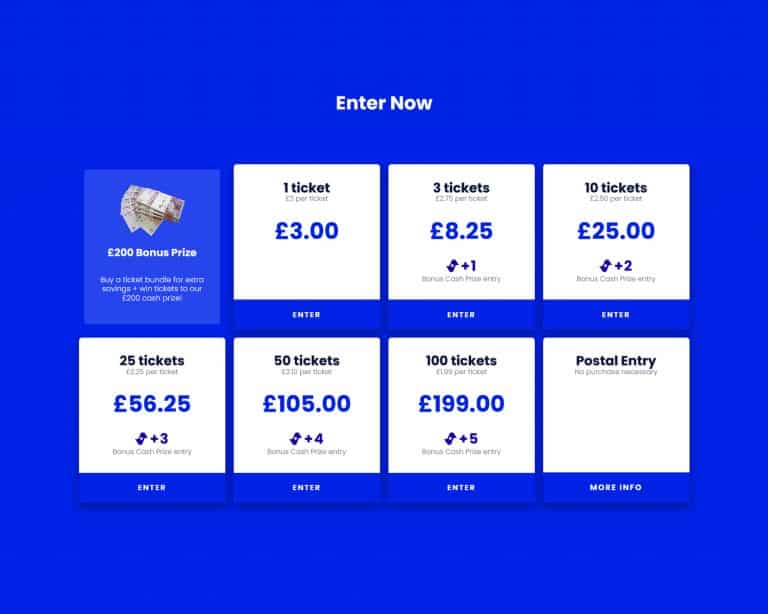 🎉 UK Raffle Competition Site Builder | Design Hero